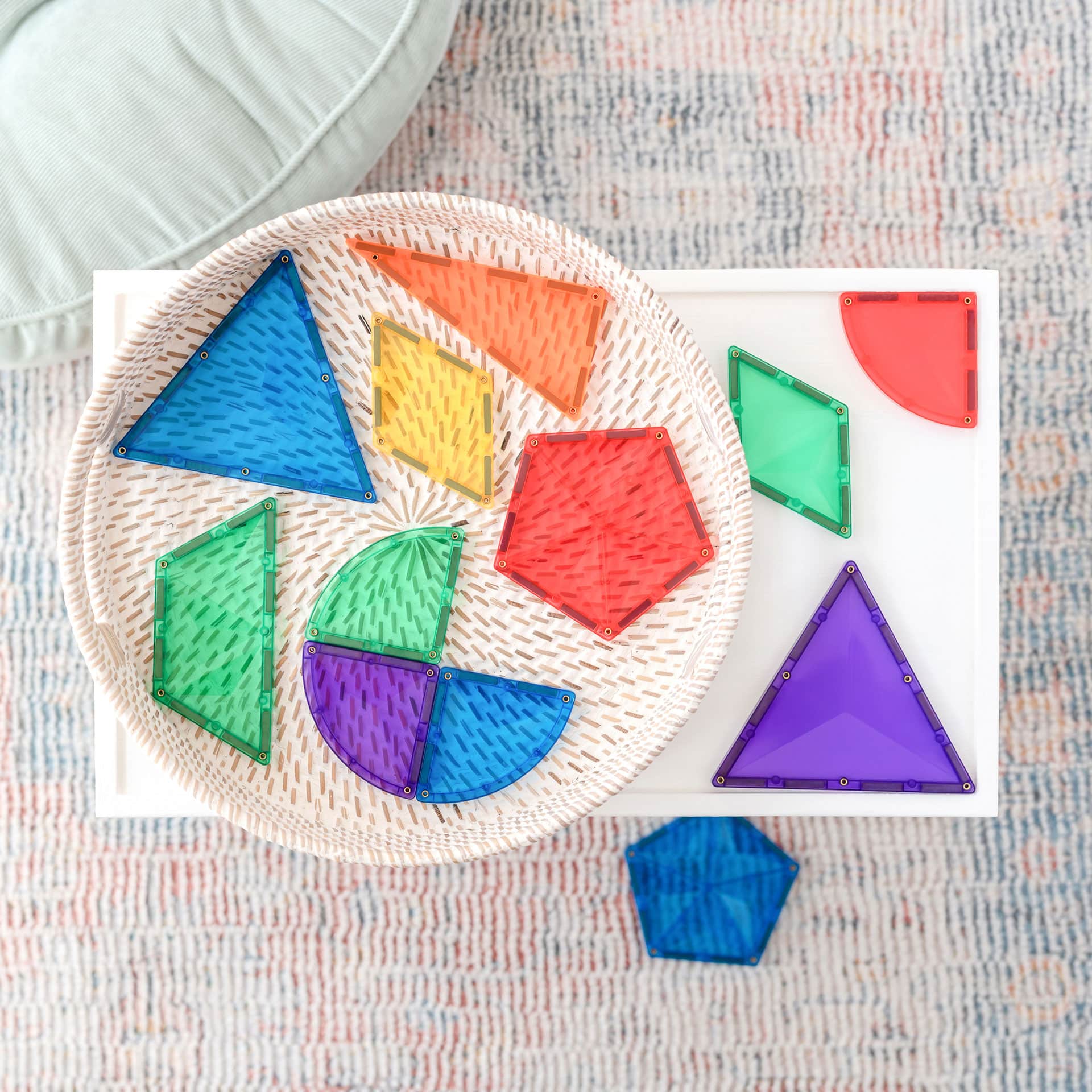 36 Piece Rainbow Shape Expansion Pack | Rainbow Magnetic Tiles by Connetix®