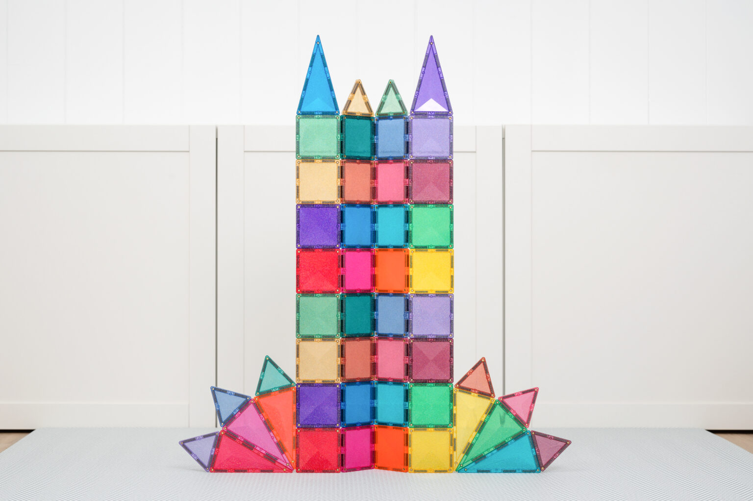 CONNETIX 48pc Castle Glitter Pack – Sparkling Tile Fun