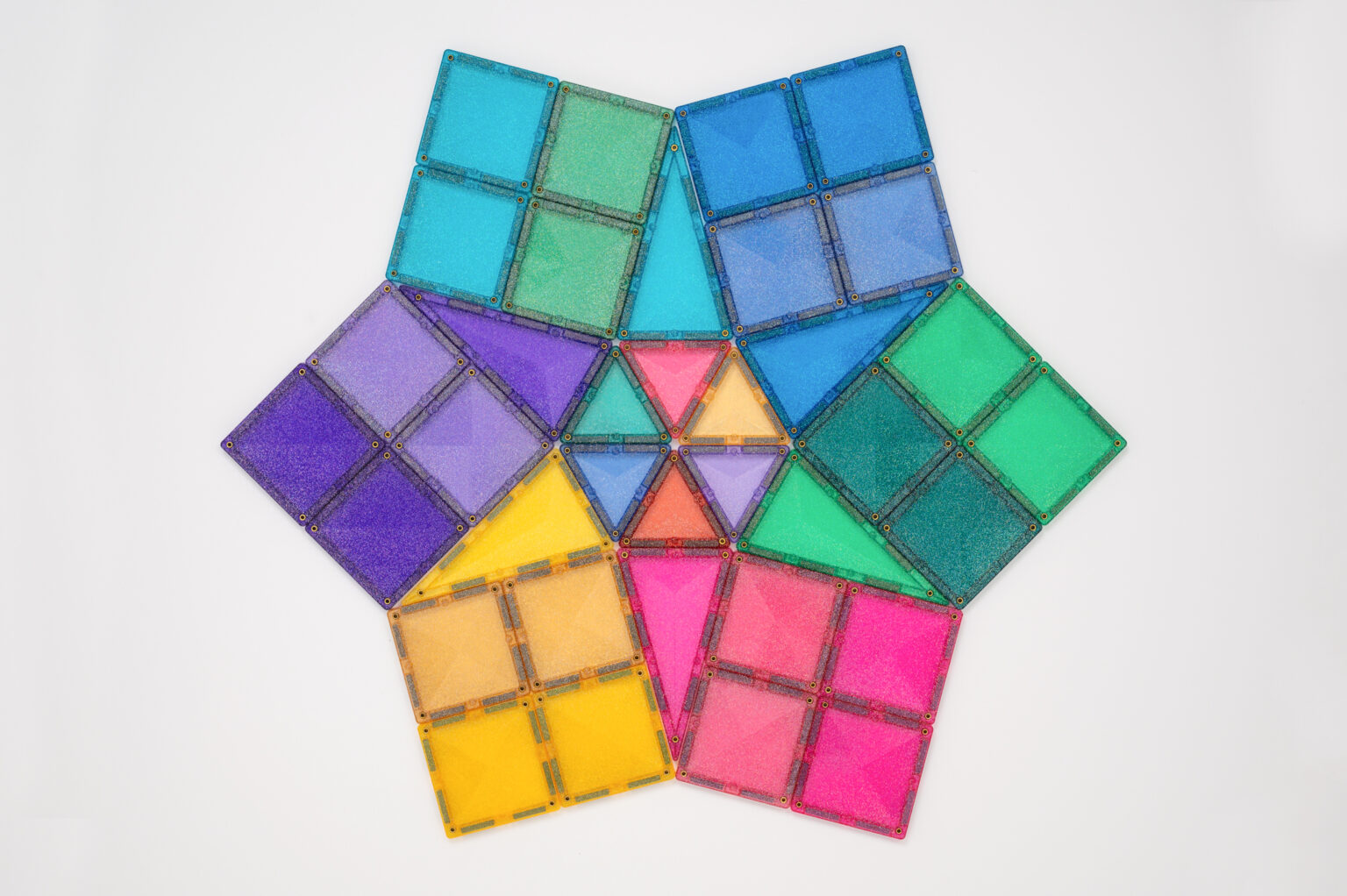 CONNETIX 48pc Castle Glitter Pack – Sparkling Tile Fun