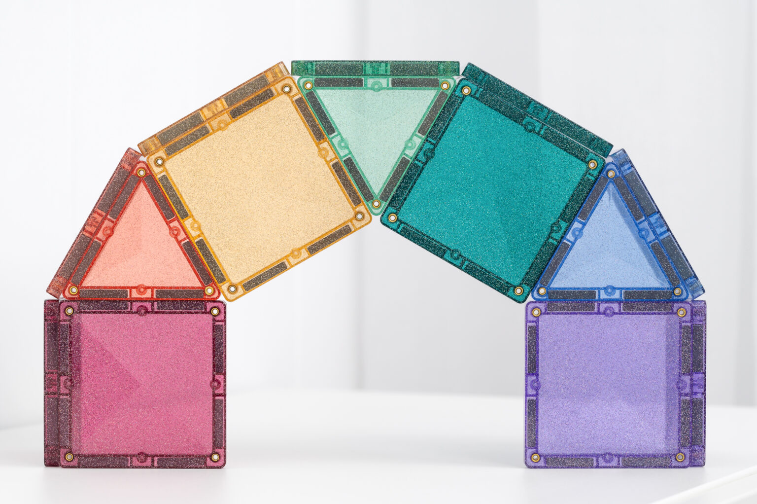 CONNETIX 48pc Castle Glitter Pack – Sparkling Tile Fun