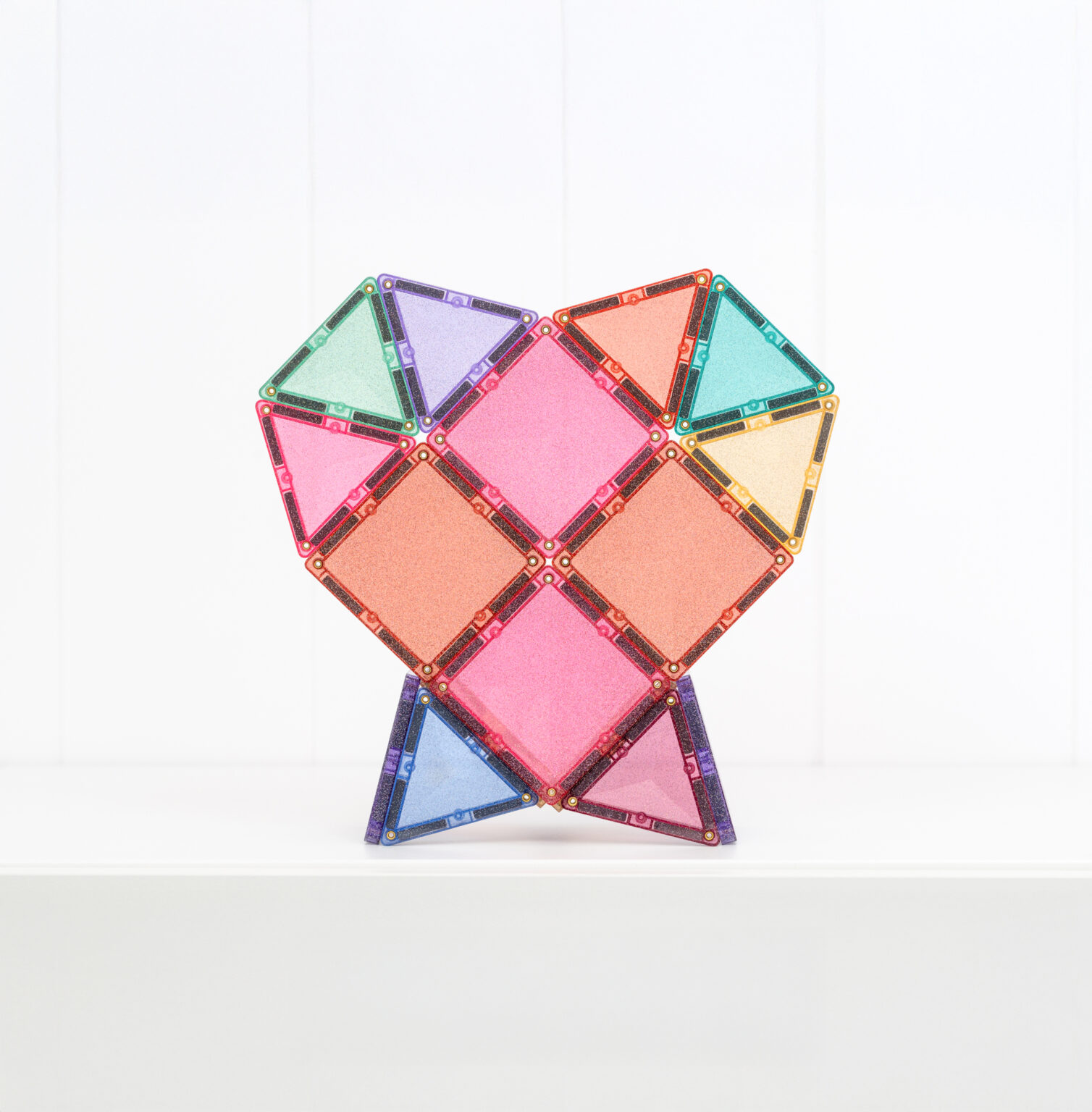 CONNETIX 48pc Castle Glitter Pack – Sparkling Tile Fun